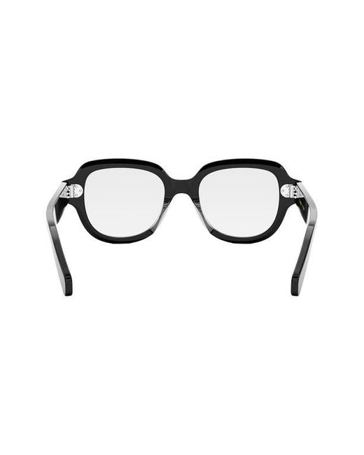 Celine Bold 50mm Round Optical Glasses In Black Lyst