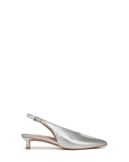 Naturalizer Nicolette Slingback Pointed Toe Kitten Heel Pump in White ...