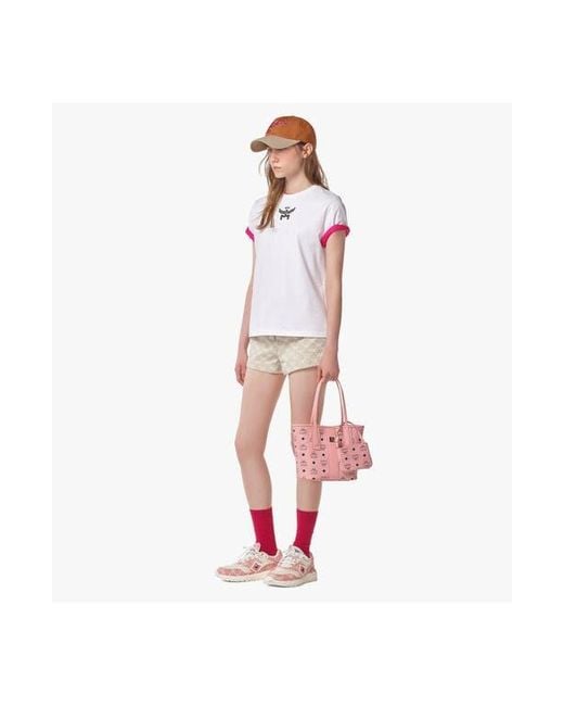 MCM Small Liz Shopper in Pink | Lyst