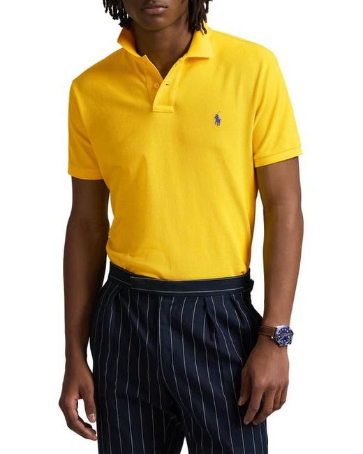 Polo Ralph Lauren The Iconic Solid Cotton Piqué Polo in Yellow for Men ...