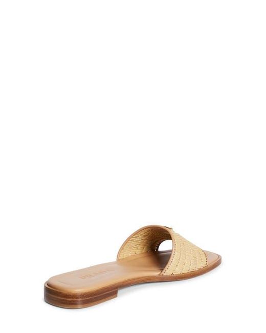 Prada Raffia Slide Sandal in Natural | Lyst