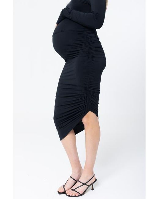 LO+JAYNE The Cinched Asymmetrical Micro Modal Skirt in Black | Lyst