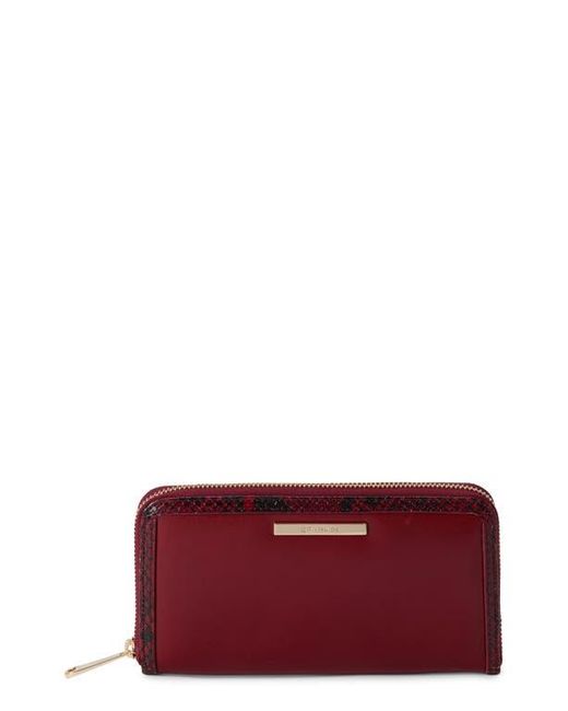 Brahmin Suri Leather Zip Wallet in Red | Lyst