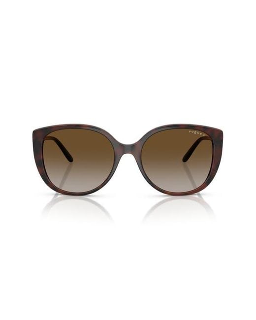 Vogue 55Mm Polarized Gradient Butterfly Sunglasses | Lyst