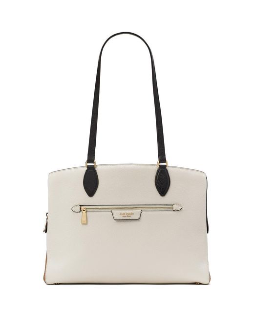 Kate Spade Hudson Colorblock Pebble Work Tote in Natural | Lyst