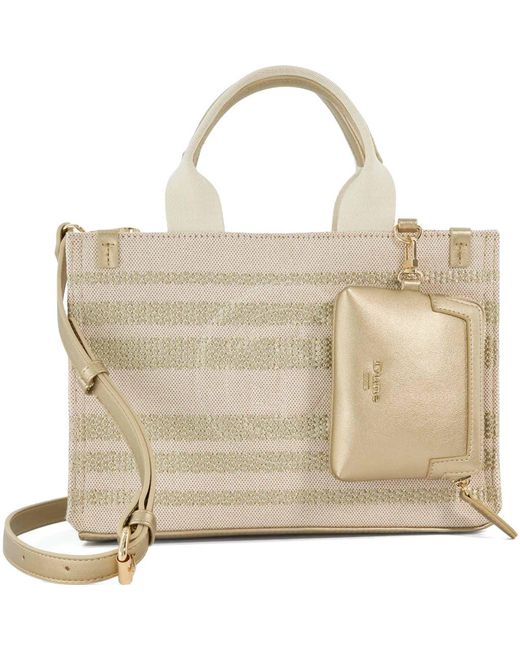 Dune Dinkideltra Canvas Top Handle Bag in Natural | Lyst