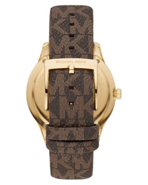 Michael Kors Michael Runway Pavé Mk Logo Canvas Strap Watch, 40Mm in ...