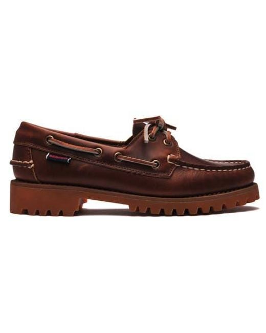 Sebago Ranger Waxy Moccassins in Brown | Lyst