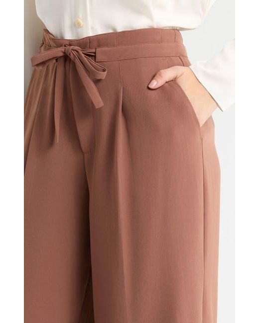 PAIGE Shiraz Drawstring Pants in Brown | Lyst