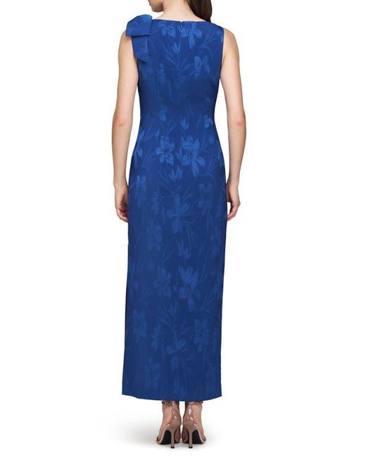 JS Collections Vivienne Stretch Jacquard Gown in Blue | Lyst