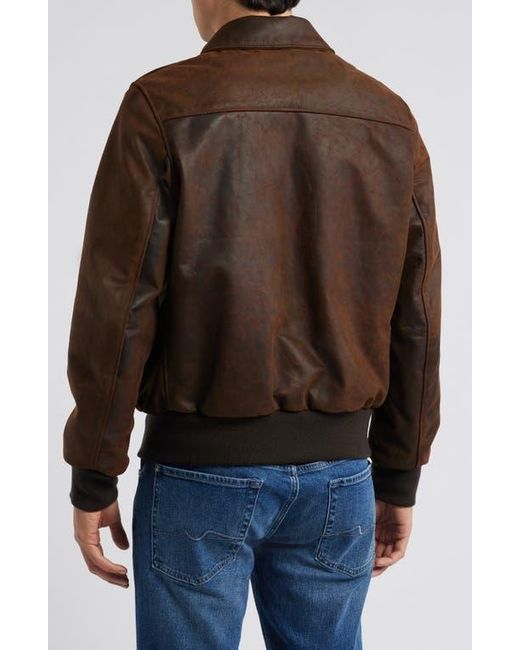 Schott Nyc Lightweight Leather Flight Jacket in Brown for Men | Lyst