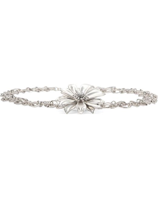 Mango Metal Flower Chain Belt in Metallic | Lyst