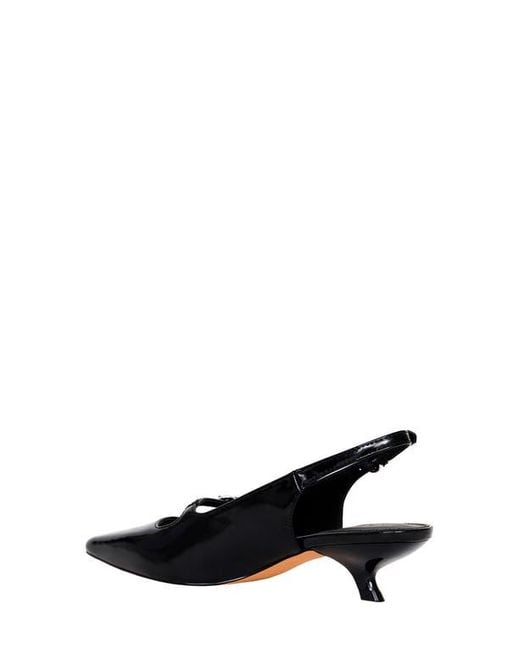Katy Perry The Micro Heel Pointed Toe Slingback Pump in Black | Lyst