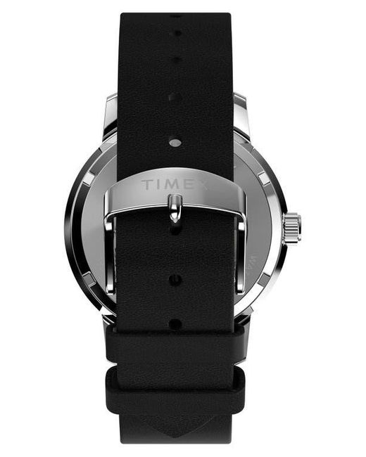 Timex Marlin Automatic Leather Strap Watch, 40Mm in Black for Men | Lyst
