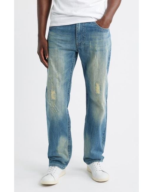 Level 7 Relaxed Straight Leg Jeans in Blue for Men | Lyst