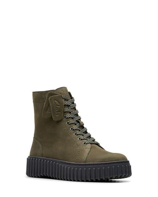 Clarks Torhill Rise Zip Combat Boot in Green | Lyst