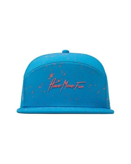 Melin Trenches Icon Neon Drip Hydro Performance Snapback Hat in Blue ...