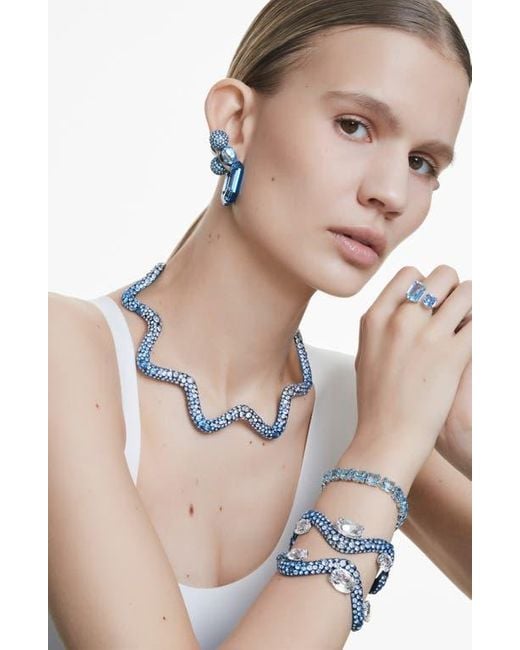 Swarovski Sublima Choker Necklace in Blue | Lyst