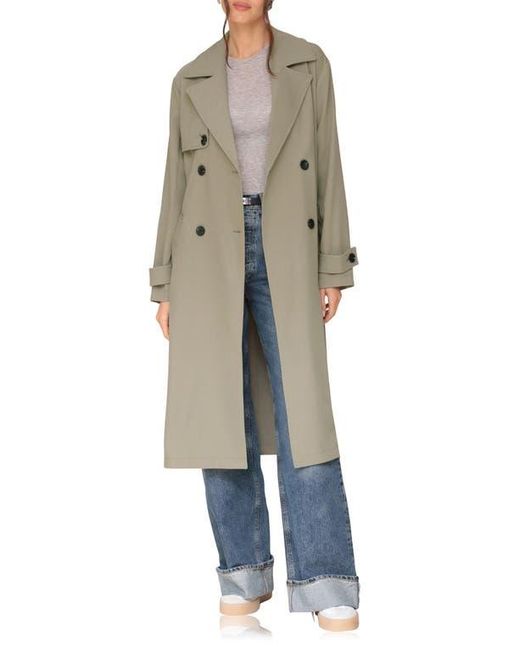 Avec Les Filles Relaxed Fit Button Back Trench Coat in Natural | Lyst