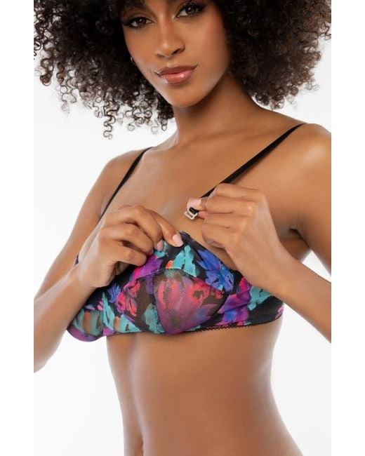 MAPALE Floral Mesh Underwire Bra, Thong & Garter Belt in Blue | Lyst MAPALE Floral Mesh Underwire Bra, Thong & Garter Belt in Blue | Lyst