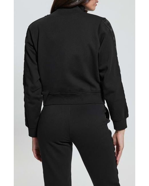 Guess Stacie Fleece Jacket in Black | Lyst