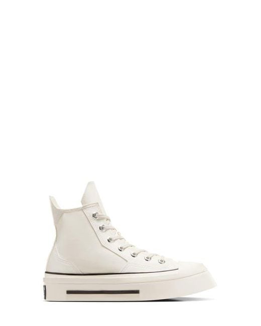 Converse Gender Inclusive Chuck 70 De Luxe Square Toe Platform High Top Sneaker in White | Lyst