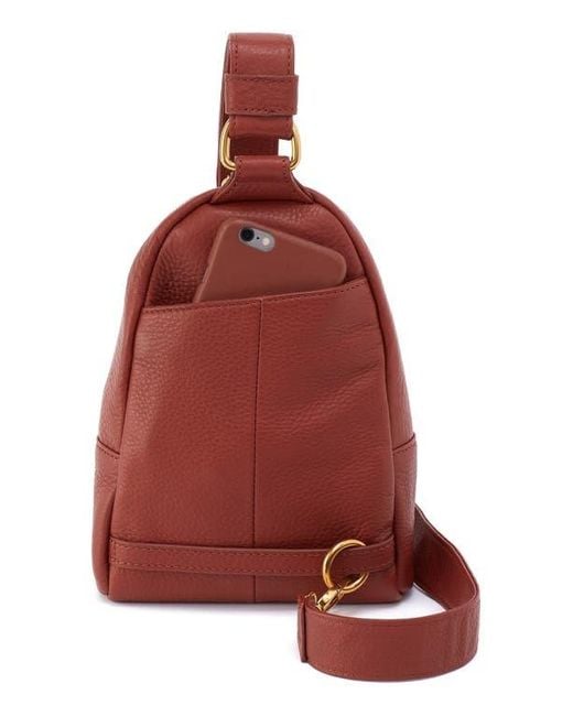 Hobo International Fern Leather Sling Bag in Red | Lyst