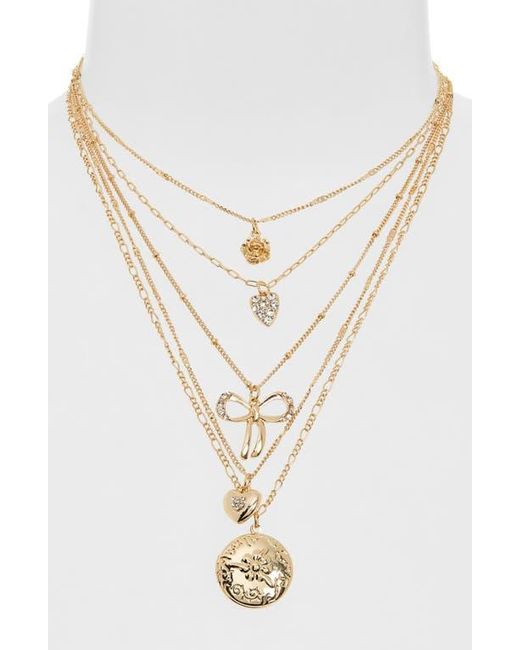 BP. Set Of 5 Pendant Necklaces in White | Lyst