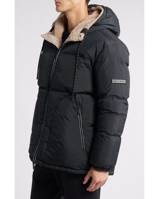 UGG Shasta Genuine Shearling 700 Fill Power Down Jacket in Black for ...