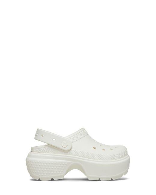 Crocs™ Stomp Slingback Platform Clog in White | Lyst