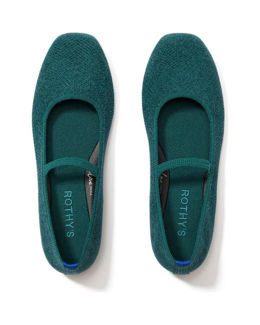 Rothy's The Revelvet Max Square Mary Jane in Green | Lyst