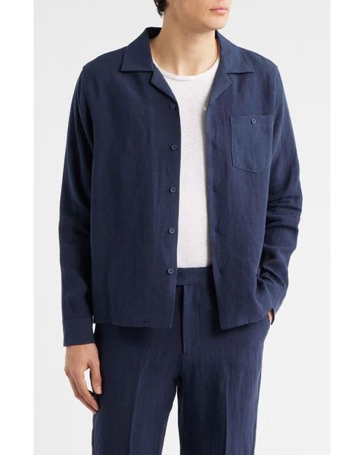 Percival Linen Shirt in Blue for Men | Lyst
