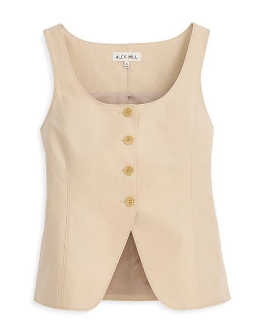 Alex Mill Gabby Linen & Cotton Vest in Natural | Lyst