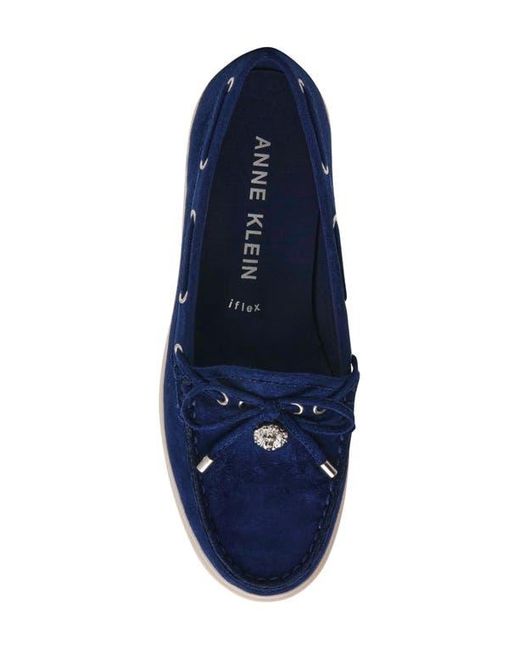 Anne Klein Allie Boat Shoe in Blue | Lyst