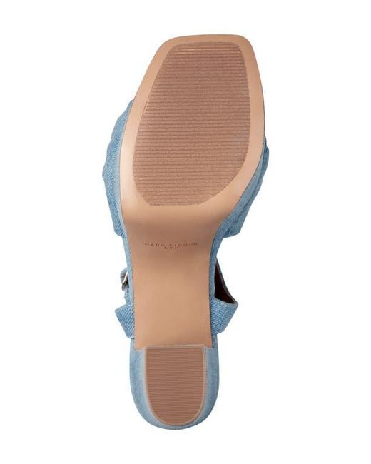 Marc Fisher Candey Platform Sandal in Blue | Lyst