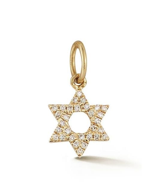 EF Collection Star Of David Diamond Pavé Charm in Metallic | Lyst
