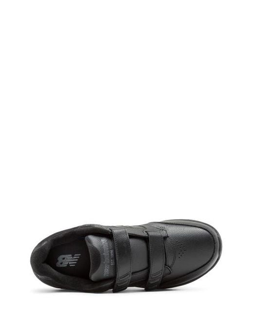 New Balance Hook & Loop Leather Sneaker in Black for Men | Lyst