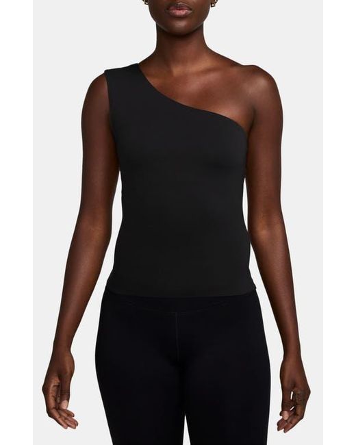 Nike Zenvy One-Shoulder Dri-Fit Tank in Black | Lyst