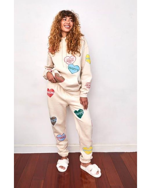 The Mayfair Group How's Your Heart Sweatpants in Natural | Lyst