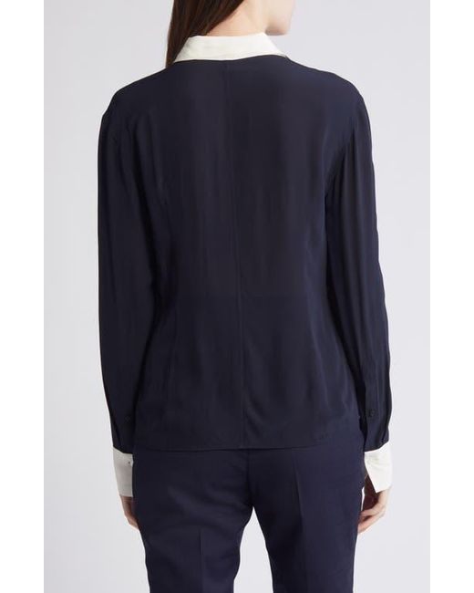 BOSS Billah Contrast Button-Up Shirt in Blue | Lyst