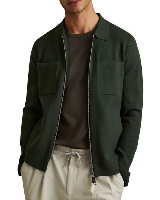 Reiss Rivers Zip-Up Cardigan in Black for Men | Lyst