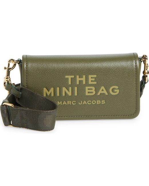 Marc Jacobs The Mini Leather Crossbody Bag in Green | Lyst