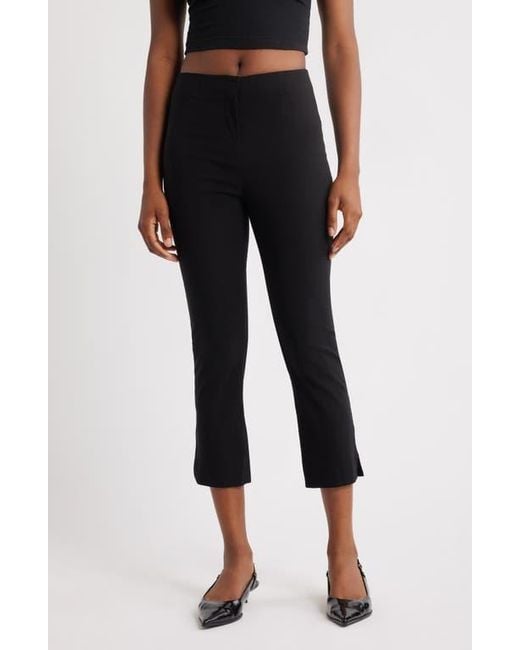 TOPSHOP Bengaline Capri Pants in Black | Lyst