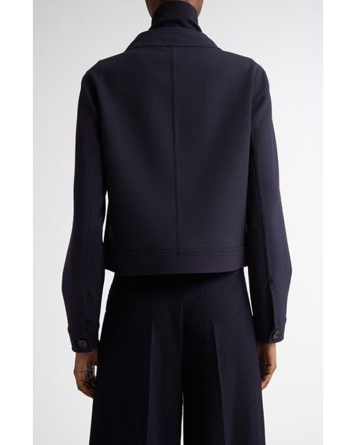 Max Mara Lamine Stretch Virgin Wool Jacket in Blue | Lyst