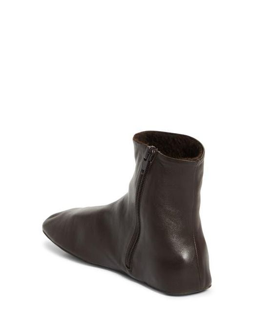 The Row Stella Genuine Shearling Lined Bootie in Brown | Lyst