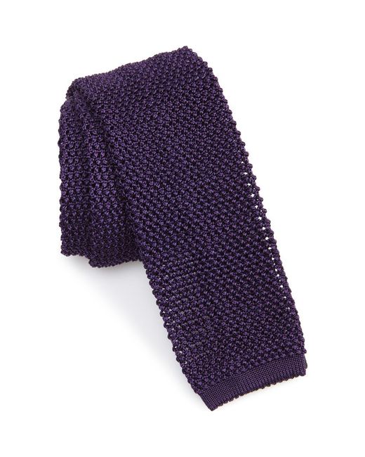 Ralph Lauren Silk Knit Tie in Purple for Men | Lyst