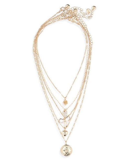 BP. Set Of 5 Pendant Necklaces in White | Lyst