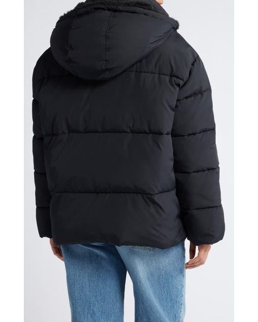 UGG Kennedy Water Resistant Hooded Puffer Jacket in Black | Lyst