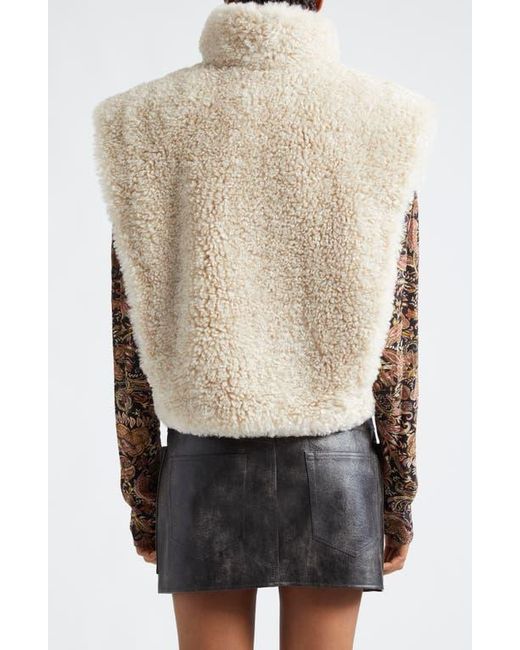 Isabel Marant Alisa Faux Shearling Vest in Natural | Lyst