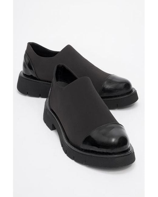 Prologue Shoes Panola Scuba Loafer in Black | Lyst